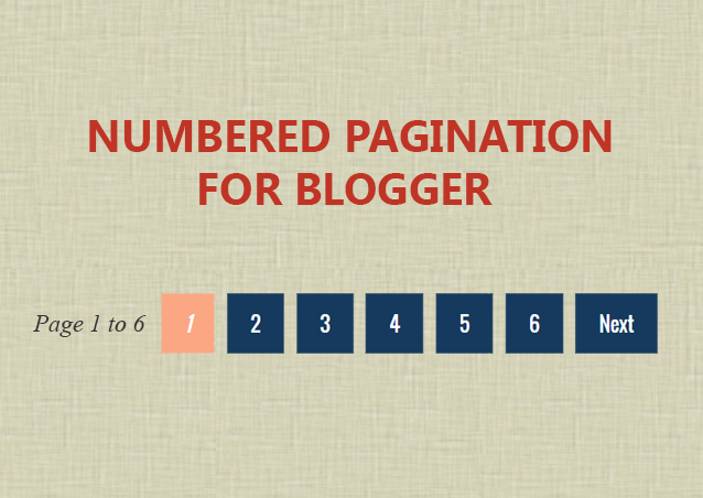 How To Add A Numbered Pagination In Blogger Blog Pro Blog World