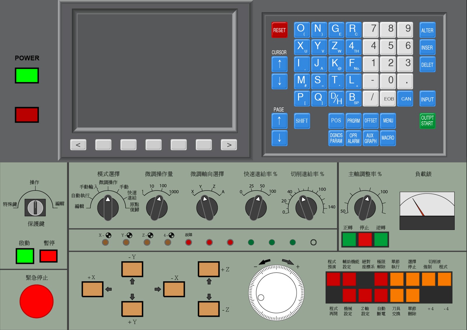 Vcenter-65 FANUC 0-M 操作流程 - CNC銑床基本操作