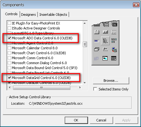 Setting Koneksi ADODC Visual basic 6.0 dengan datagrid ~ Domarku Web Design