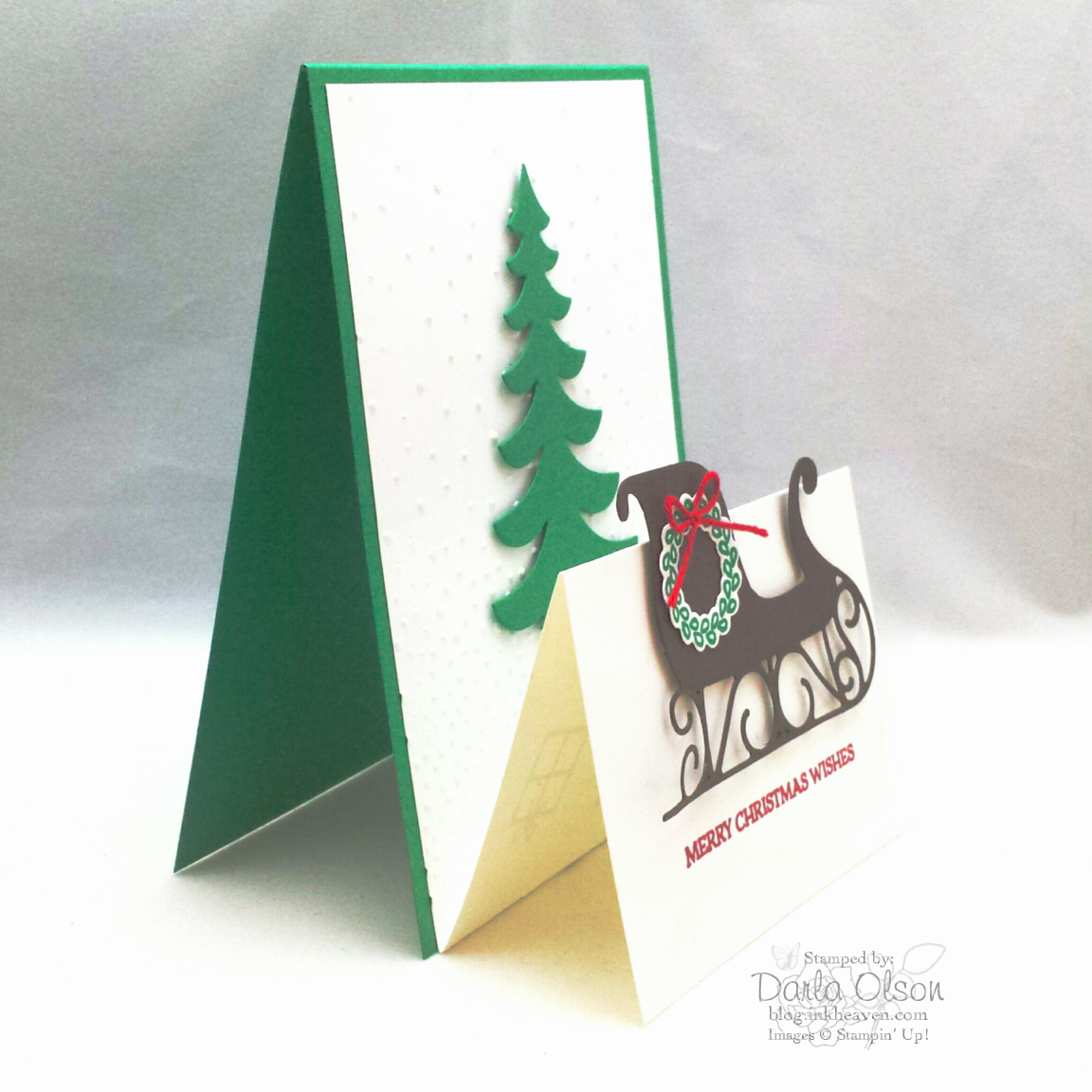 Inkheaven: Fun Fold Card With Santa's Sleigh