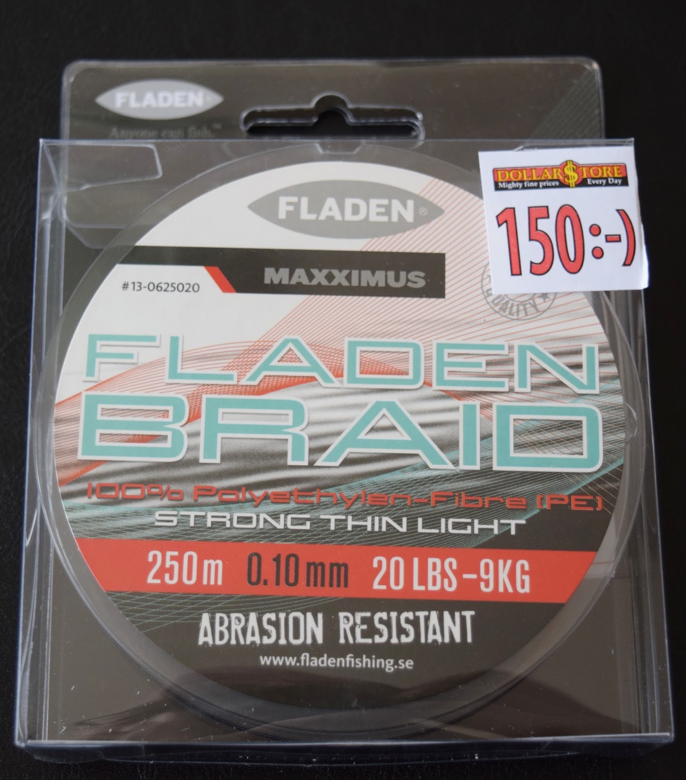 Fladen Braid, 250 meter 0,10 mm (9kg) - Fiskesnack.com - För oss bakom ...