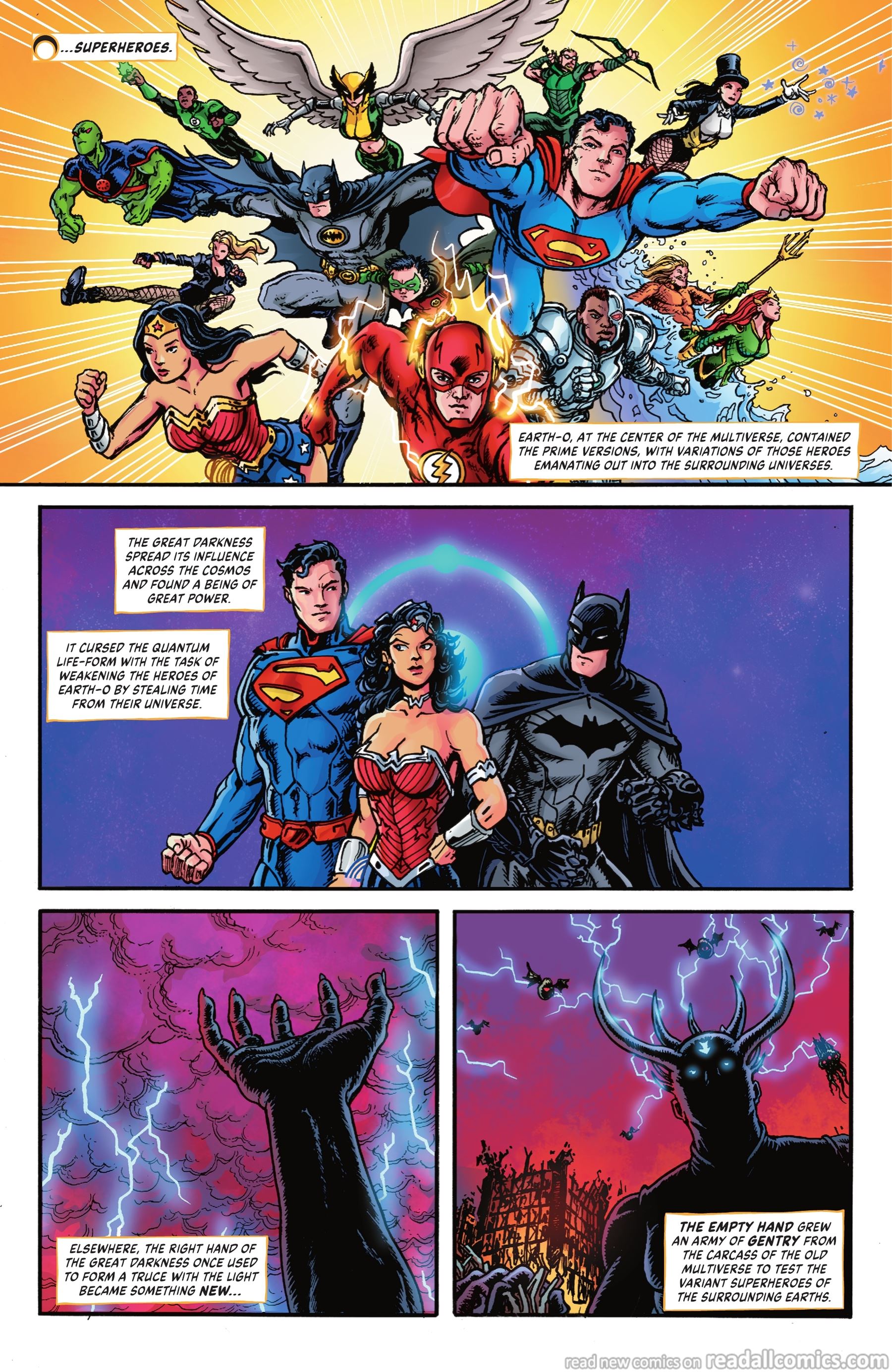 [Comic Excerpt] True Form Darkseid vs Empty Hand (Justice Incarnate #4 ...