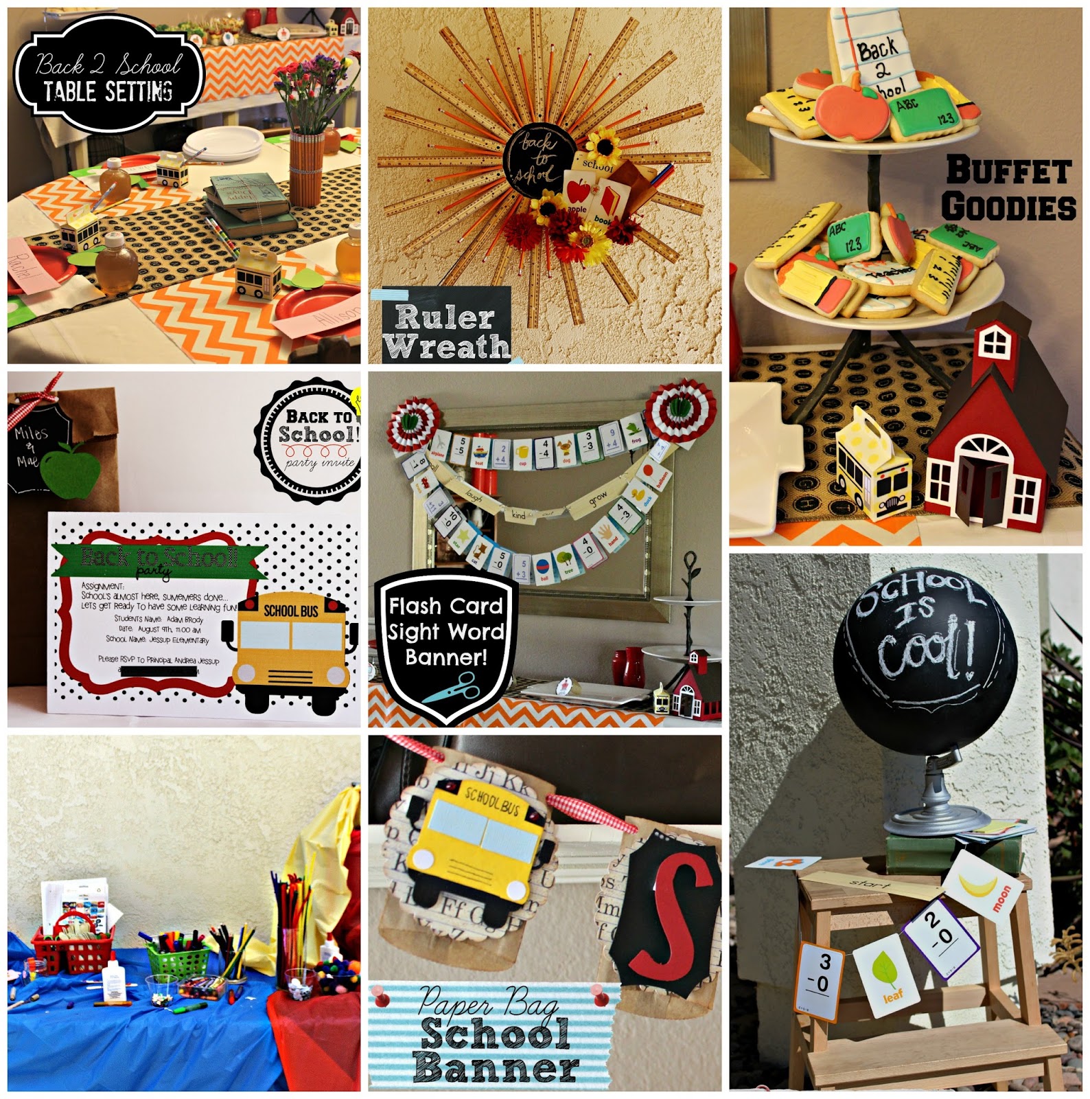 Kutz, Paper, Scissors: Back to School Party Table Decor! Back to School ...