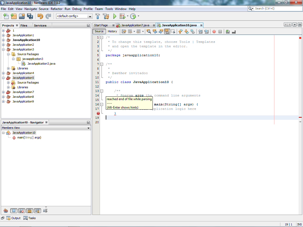 FUNDAMENTOS DE PROGRAMACIÓN: ERRORES DE SINTESIS EN JAVA