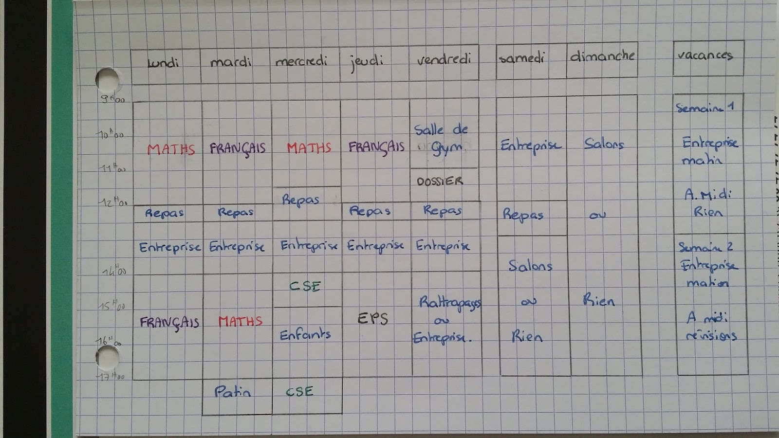 exemple planning revision crpe
