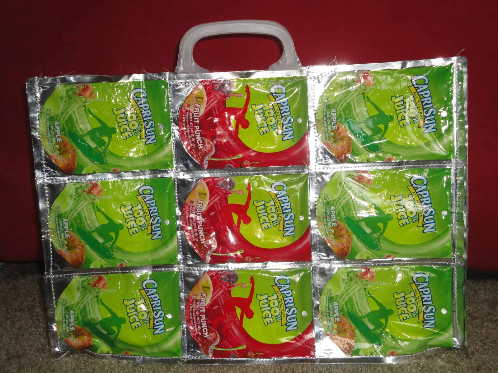 Nisha's Creative Arts and Crafts.: GO GREEN! CAPRISUN JUICE POUCH BAG