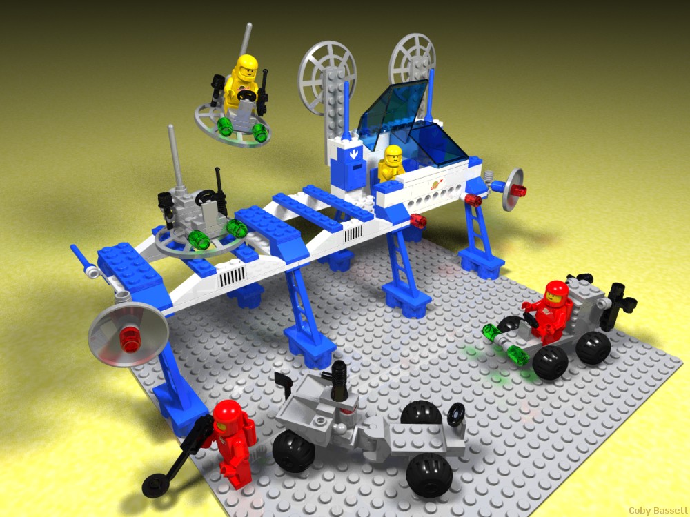 Ray-Traced Lego Mania: 6930 - Space Supply Station