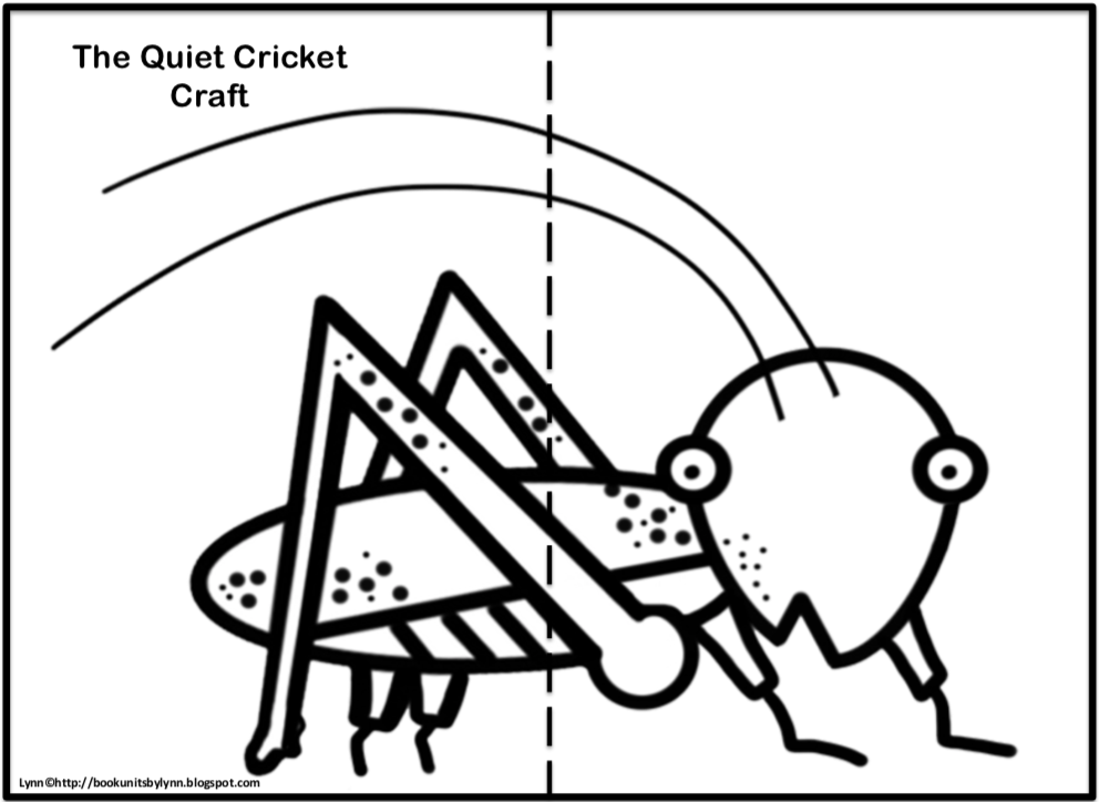 THE VERY QUIET CRICKET BOOK CRAFT ~ Book Units by Lynn