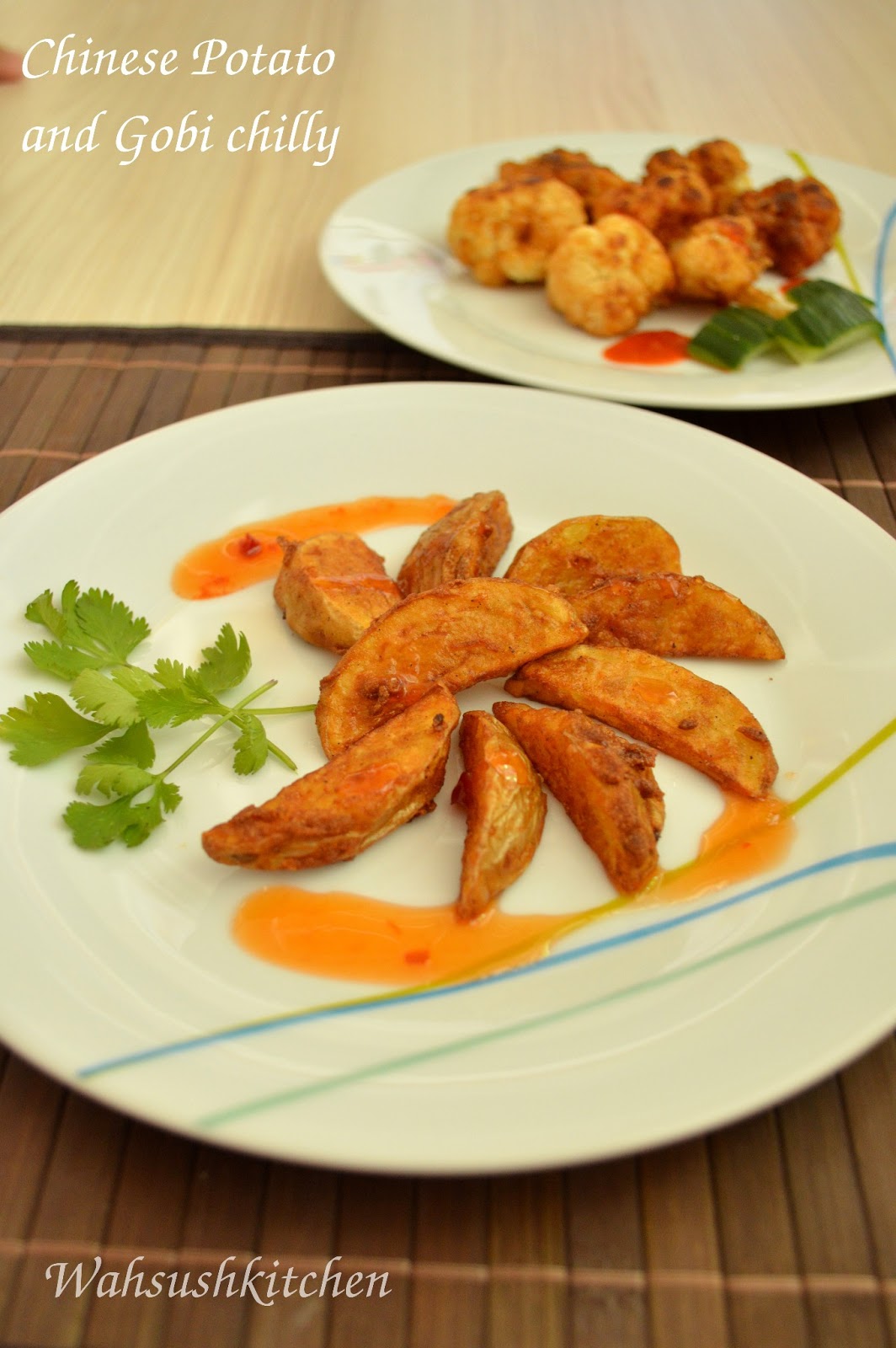 Wah "Sush" kitchen: Chinese Chilly gobi and potato chilly(Famous Indian ...