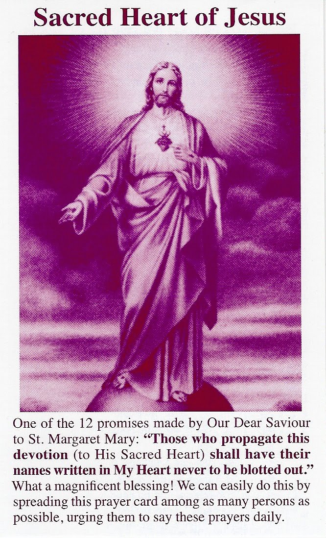 Devotion to the Sacred Heart of Jesus Prayer Card (Freebie)