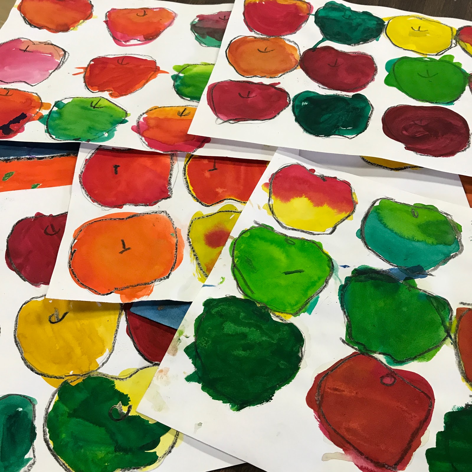 Elements of the Art Room: 1st grade Basket of Apples