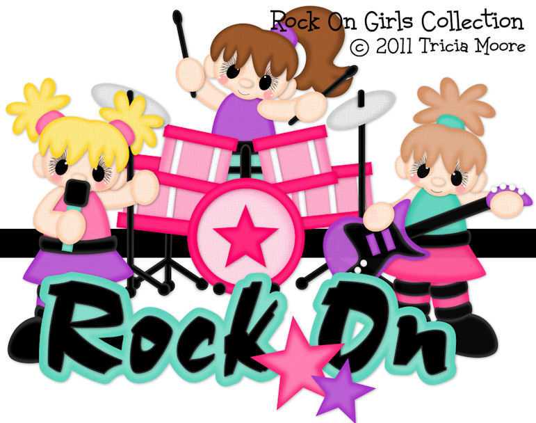 Little Scraps of Heaven Designs: Rock On Girls Paper Piecing Pattern