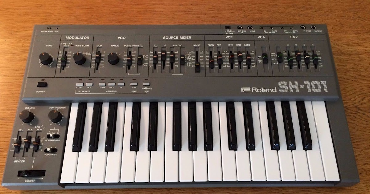 MATRIXSYNTH: Roland SH-101 Synthesizer with Mod-Grip SN 386040