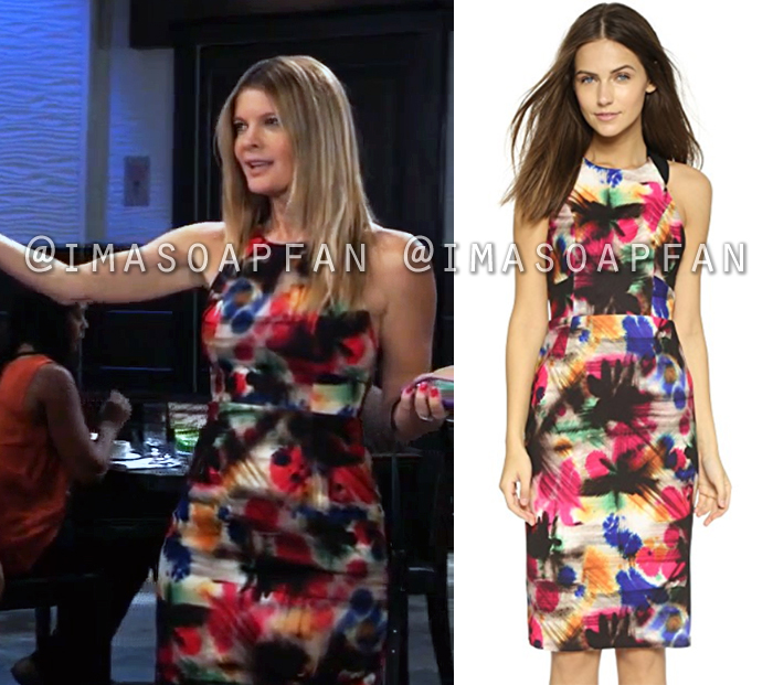 Nina Reeves's Multicolored Graffiti Print Dress - General Hospital ...
