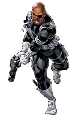 comic cartoons: Nick Fury
