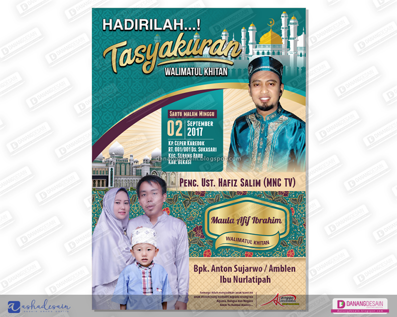 19+ Desain Banner Walimatul Khitan Cdr Background