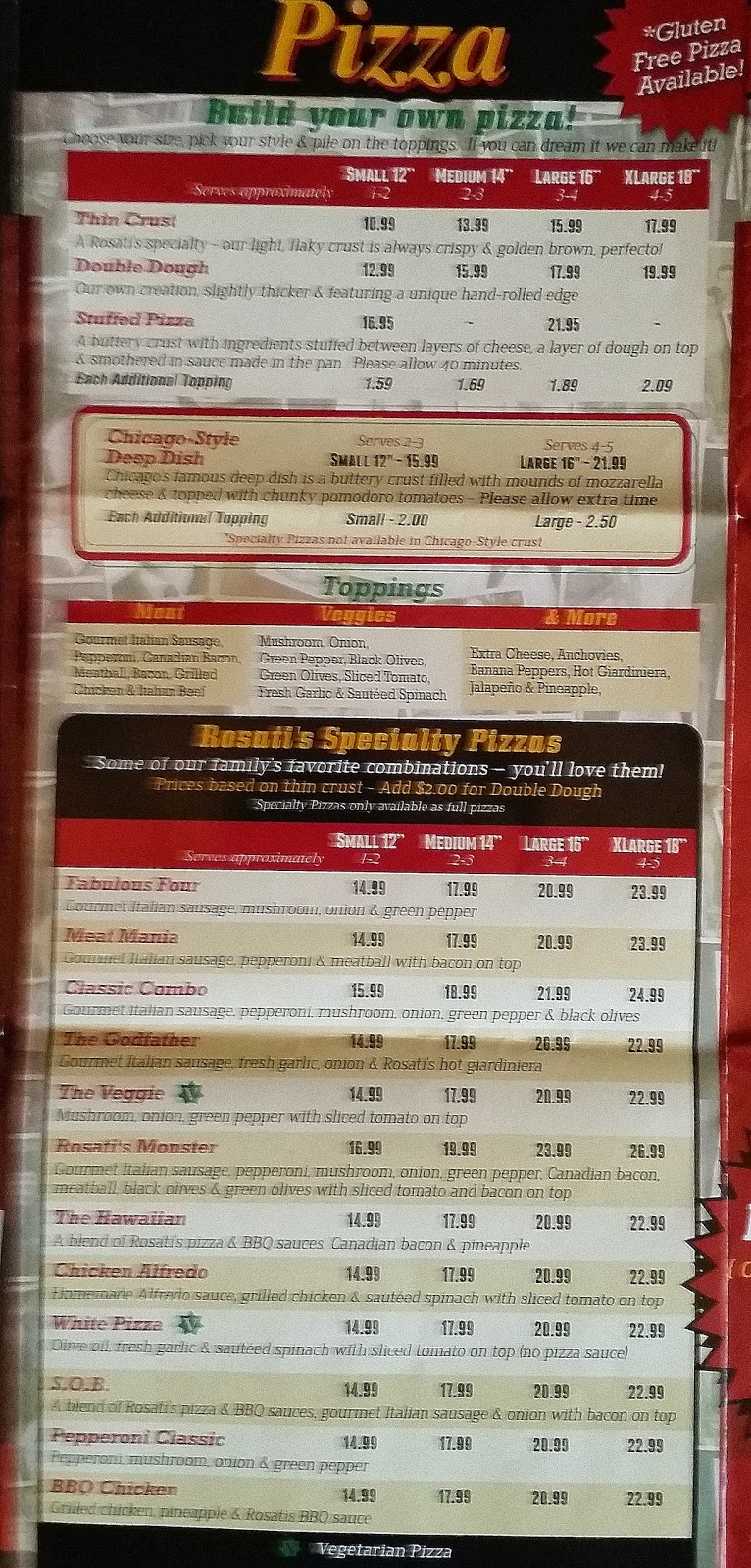 Pizza Quixote: Review: Rosati's Authentic Chicago Pizza, Bloomington IL