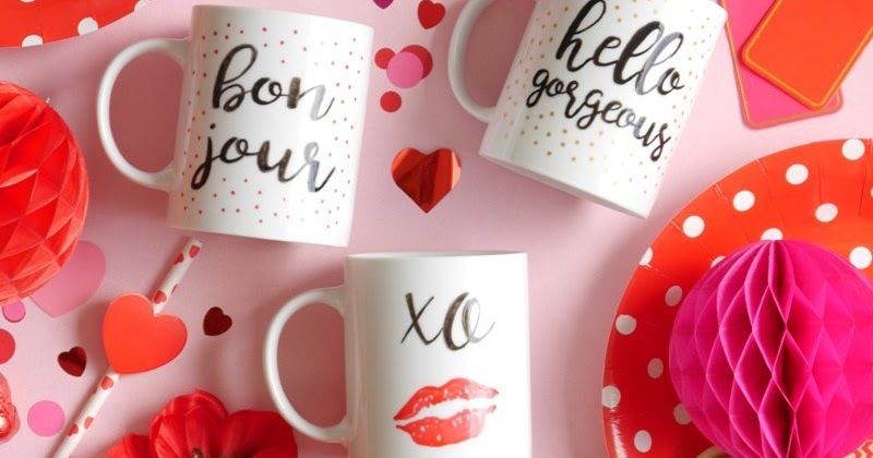 DIY Valentine's Day Easy Calligraphy Mugs - Party Ideas | Party ...