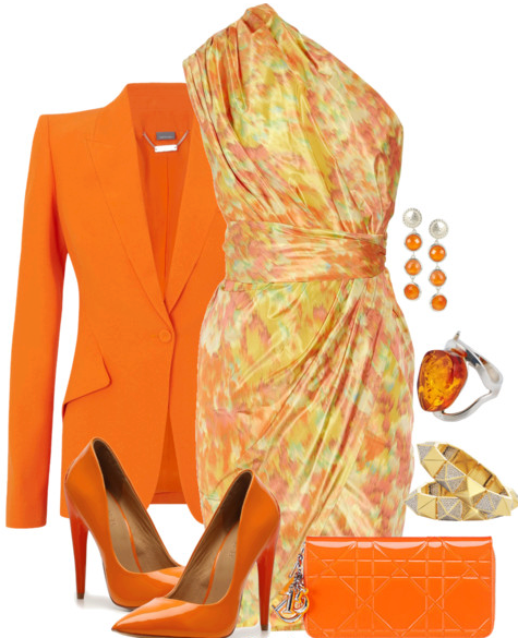 Summer outfit in fresh orange - Fashion Tips for Footwear fashion ...
