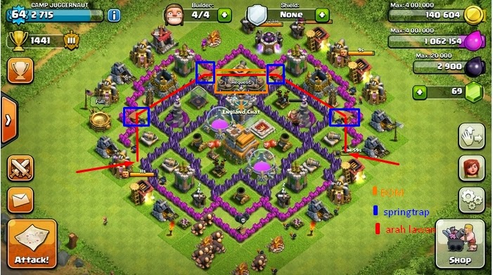Strategi Bertahan Th 7 Terkuat | Strategi COC
