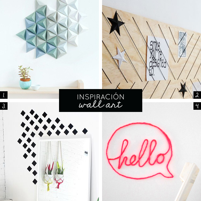 LittleMars - Graphic Design and Handmade: 4 ideas para decorar la pared
