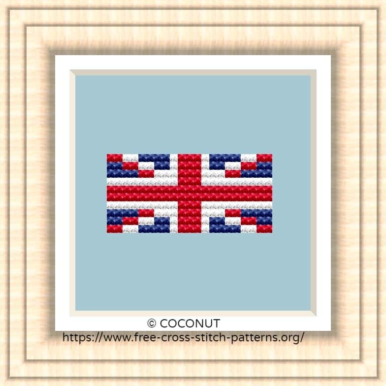 NATIONAL FLAG OF UNITED KINGDOM CROSS STITCH CHART | Free cross stitch ...