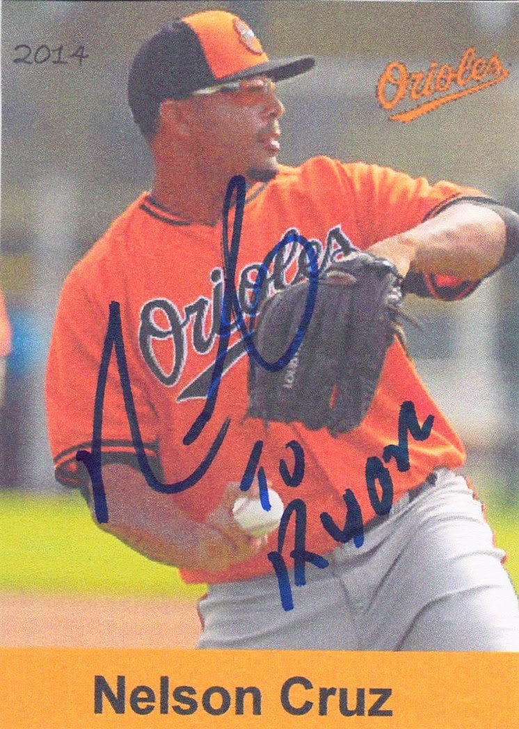 The Great Orioles Autograph Project: Oriole # 967- Nelson Cruz
