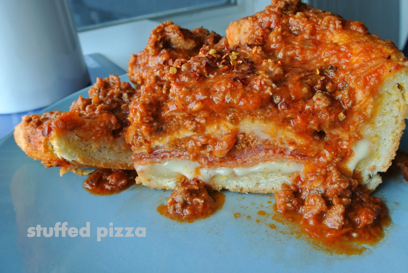 The Food On My Shirt: Stuffed Pizza