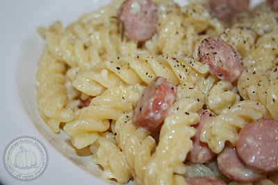 La zucca capricciosa: Fusilli wurstel e caprì