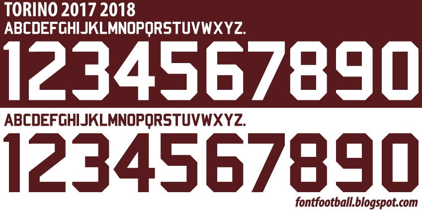 FONT FOOTBALL: Font Vector Torino 2017 2018 kit