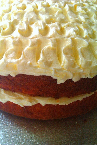 Heavenly Bites: Orange Sponge Cake with Orange Buttercream Icing