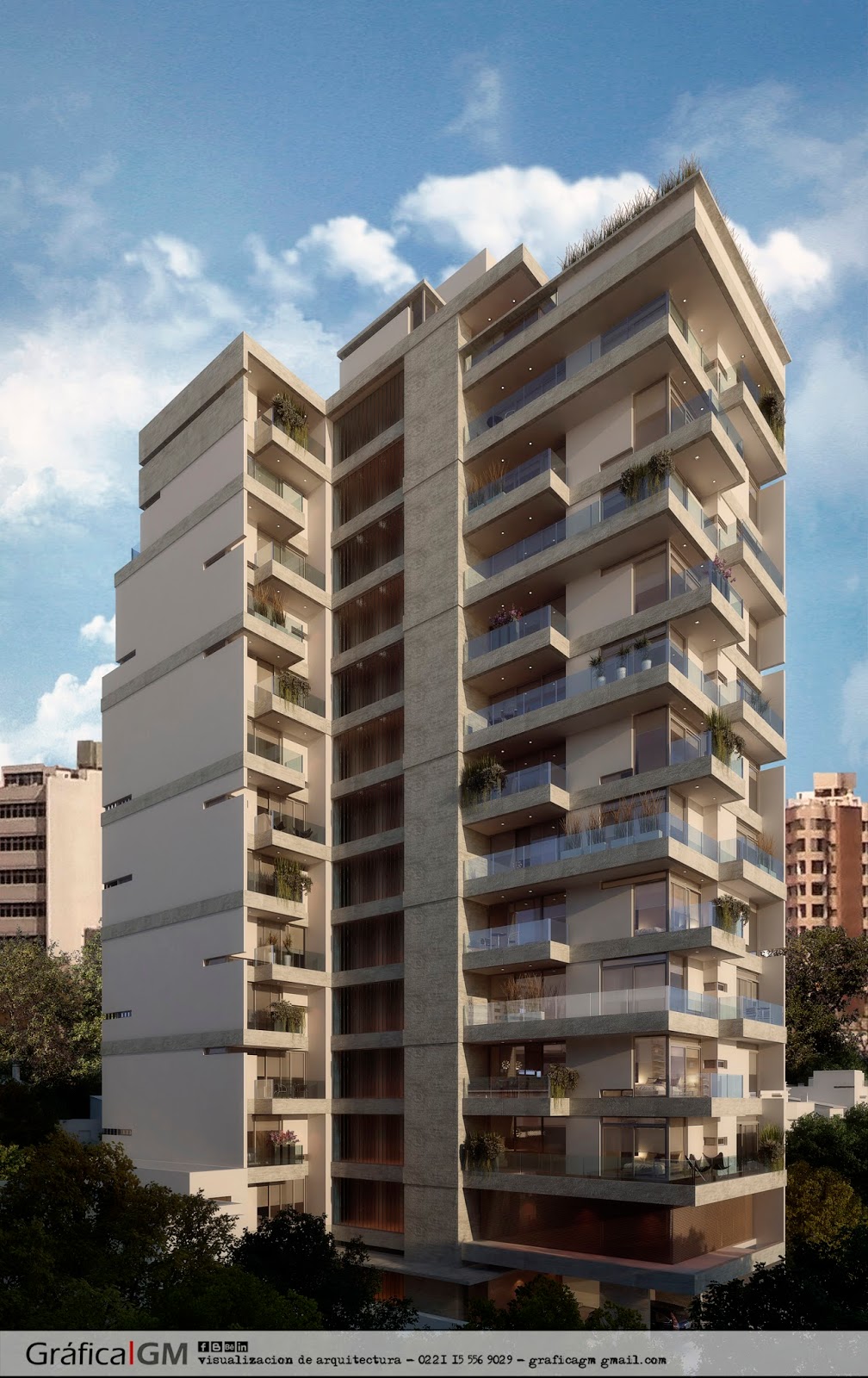 RENDERS - IMAGENES 3D: Renders: Edificio Mistica XI en La Plata.