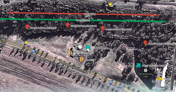 BOONAH QUEENSLAND Megabat roost map Flying-fox Fruit bat