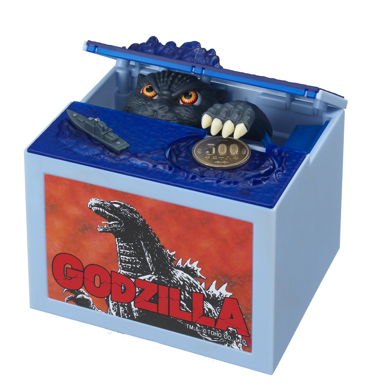 Super Punch: Electronic Godzilla coin bank