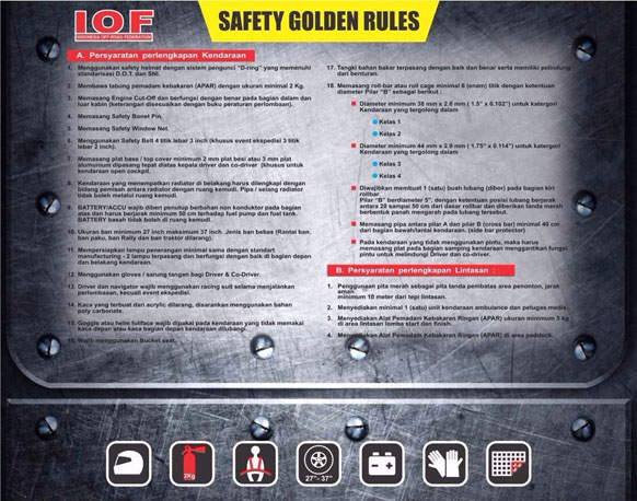 J-Blar: SAFETY GOLDEN RULES (sticker)
