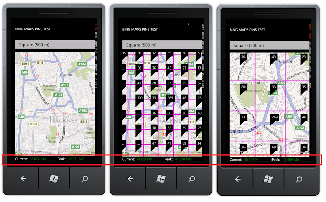 How many pins can Bing Maps handle in a WP7 app - part 3