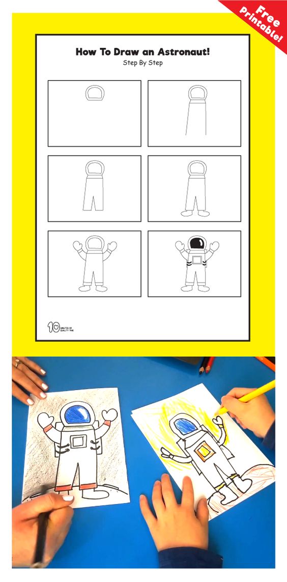 Kathy's Art Project Ideas: Galaxy Unit Astronaut in Space Mixed Media ...