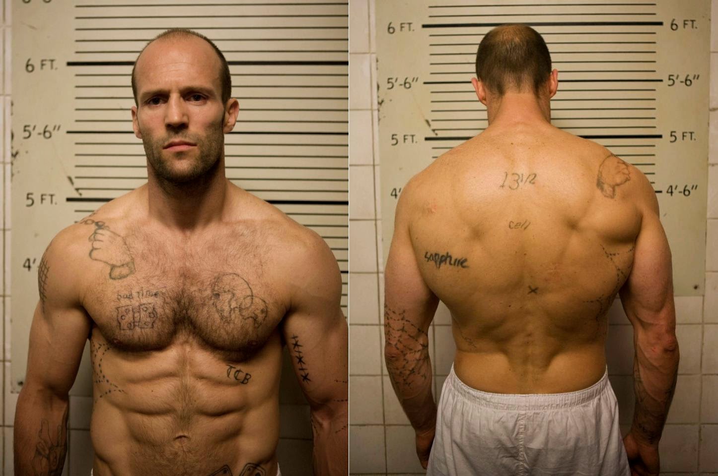 Build Hench Muscle: Jason Statham 2011 & 2014 - this guy works out #HENCH