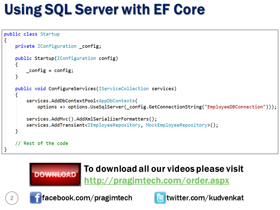 Sql server, .net and c# video tutorial: Using sql server with entity ... Sql server, .net and c# video tutorial: Using sql server with entity ...