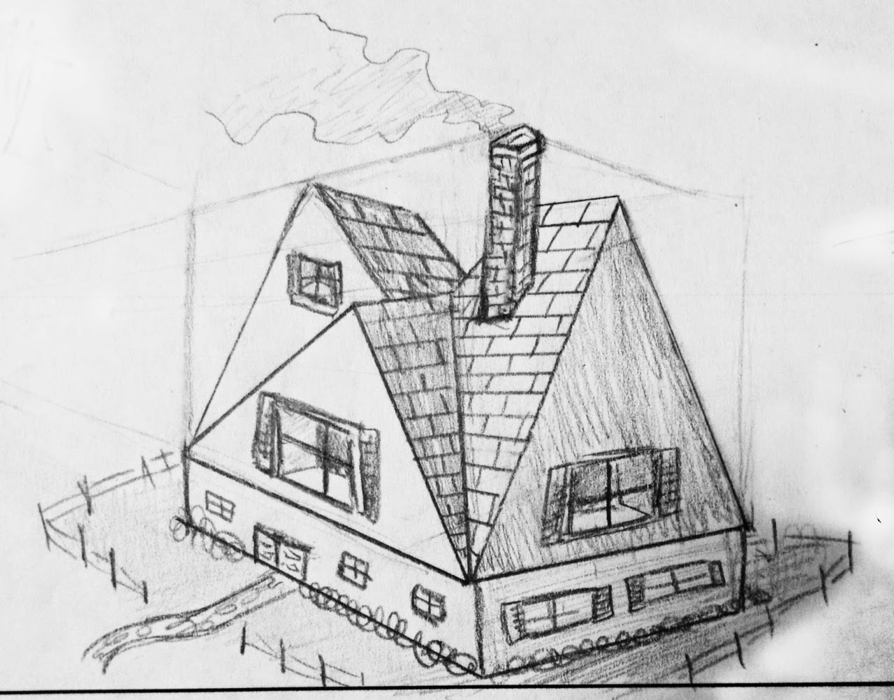 Media Design Blog: 3-Point Perspective and Transparency Study