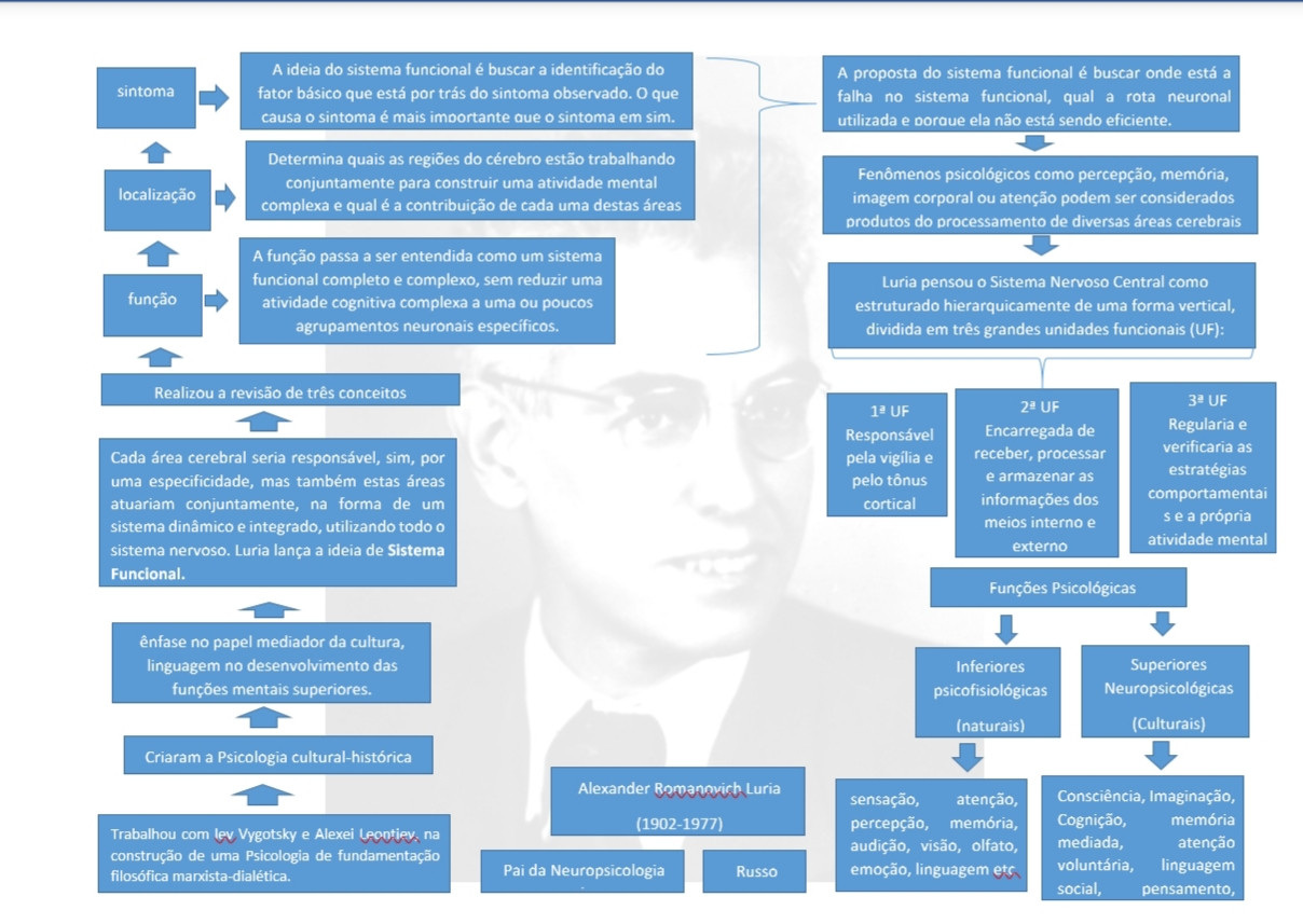 Psicóloga Clínica: Mapa Mental de Alexander Luria