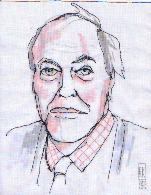 Stitched by Rick: Stitched Portraits: Roald Dahl