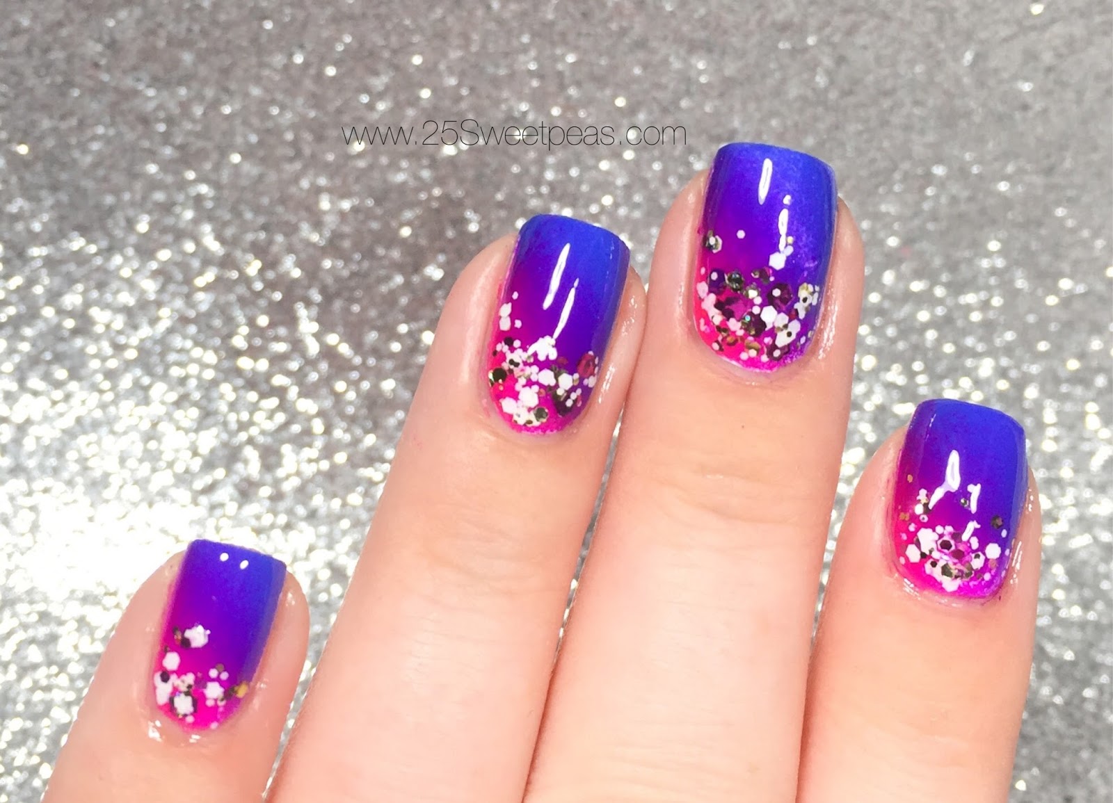 Julie G Nail Polish | Gradation + Glitter — 25 Sweetpeas