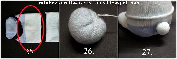 Rainbow's Crafts and Creations: How to make a sock teddy bear