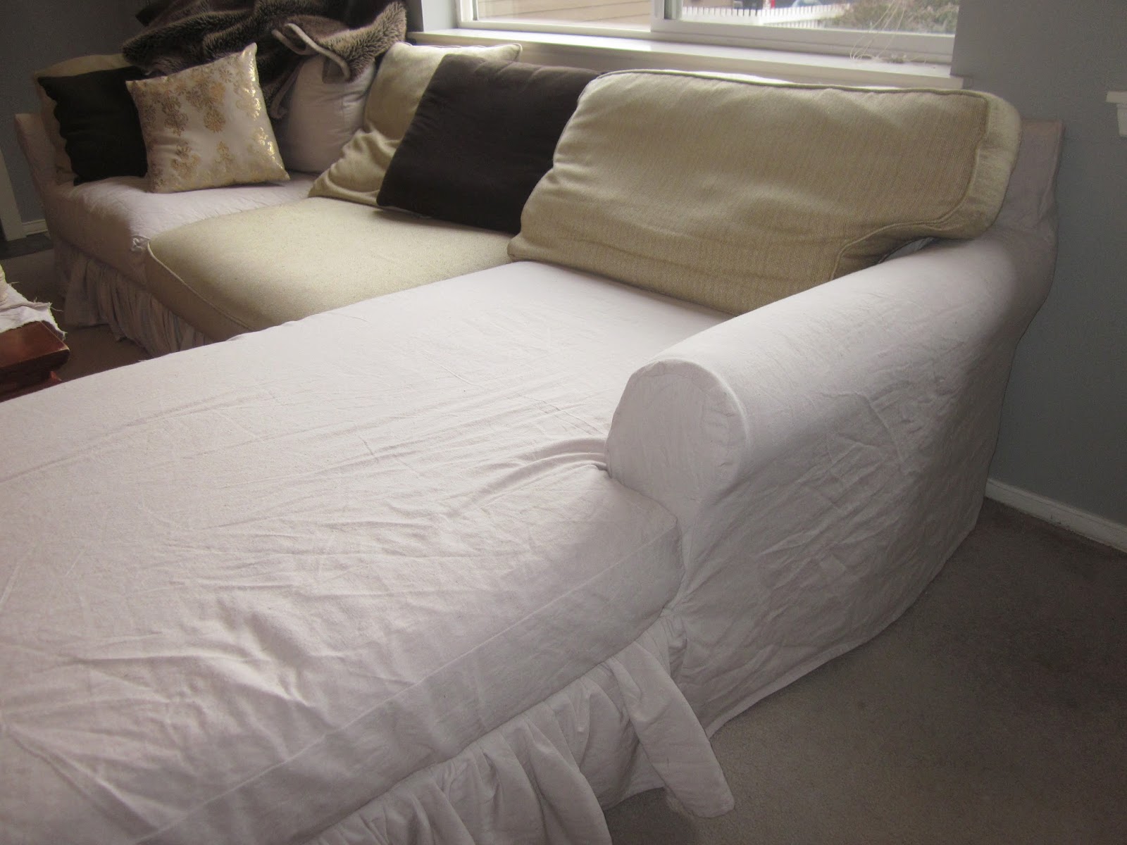 Queen B Creates: DIY Sectional Slipcover