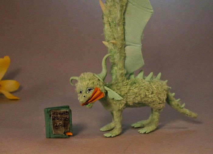 Aleah Klay Studio: Miniature Pet Dragon w/ training book now on Ebay