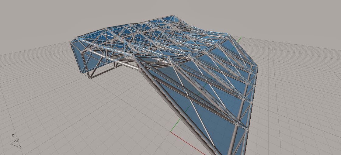 Diseños en Rhinoceros 3D: Estructura Triangular con Barras