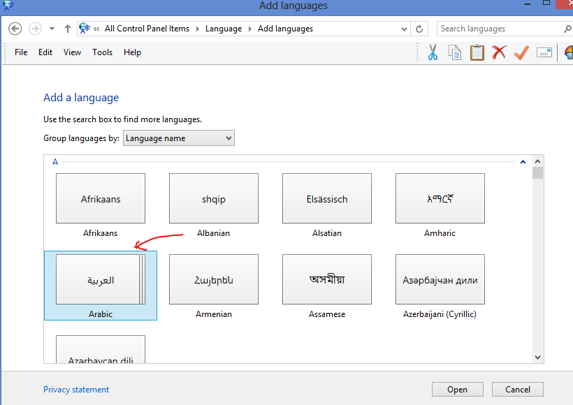أبو ريان طالب العلم: How to add Arabic to Windows 8 Single language