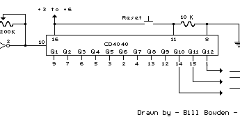 Cd4040 схема включения