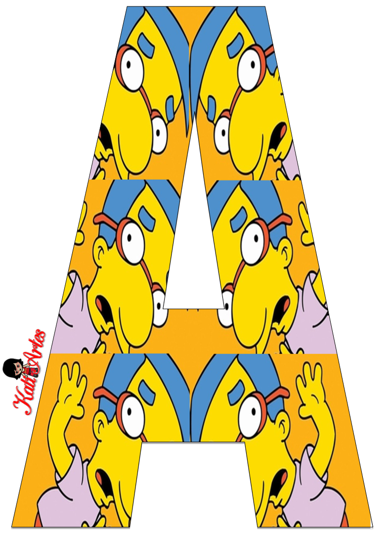 Alfabeto Gratis de Milhouse de los Simpson. - Oh my Alfabetos!